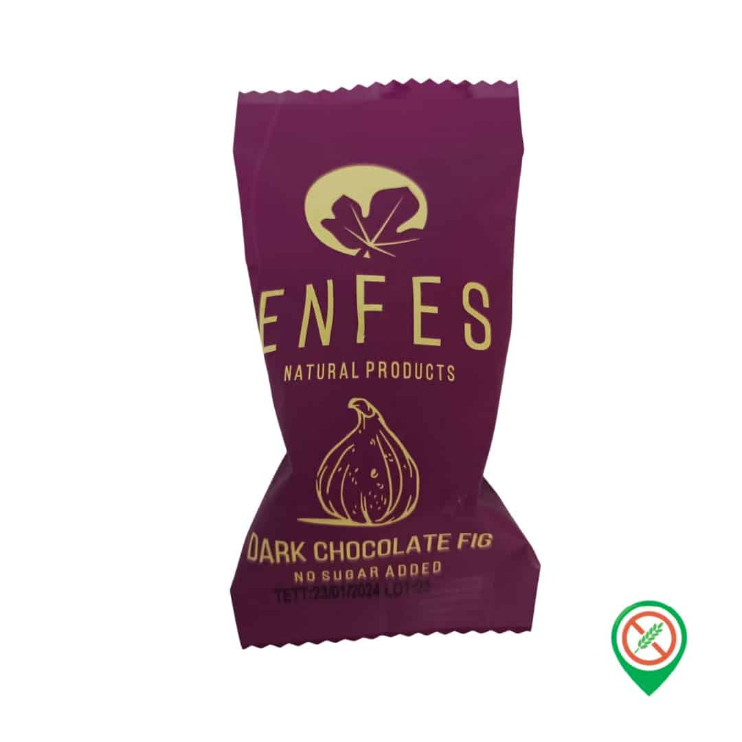 Enfes Bitter Çikolata Kaplı Kuru İncir Ezmesi 18 gr - Glutensiz Nokta