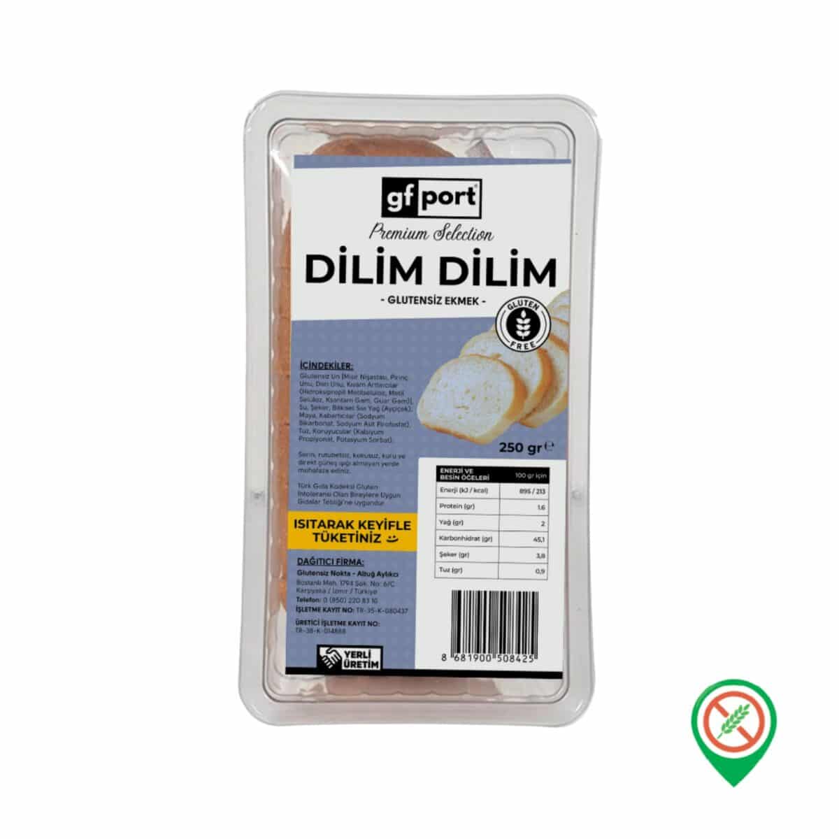 Gfport Dilim Dilim Ekmek 250 gr - Glutensiz Nokta