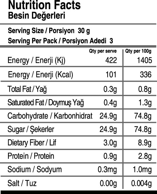 Otamon Dut Kurusu 100 gr - Glutensiz Nokta